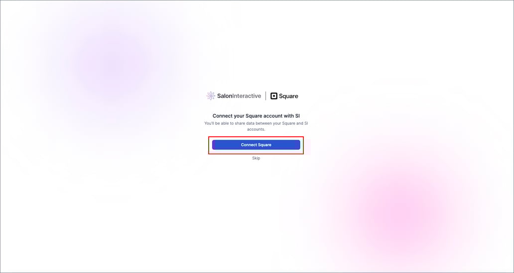 How do I set up my SalonInteractive account as a Square user?